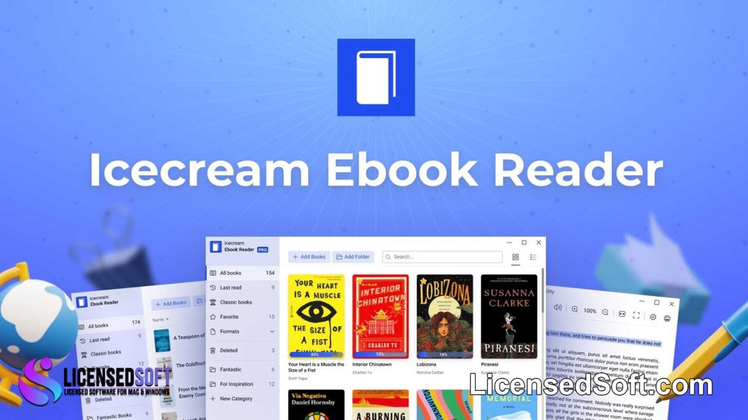 Icecream Ebook Reader Pro 6.49 Lifetime License - LicensedSoft